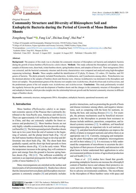 (PDF) Community Structure and Diversity of Rhizosphere Soil and ...