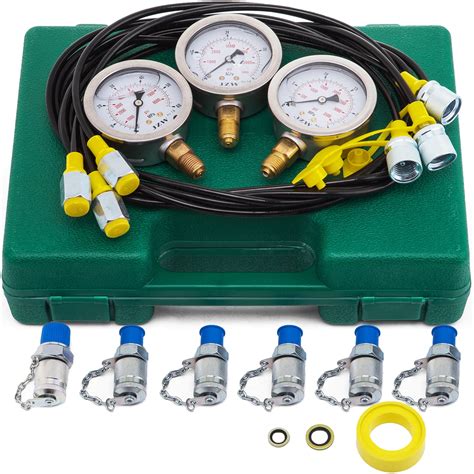 Portable Hydraulic Pressure Test Kit Hydraulic Equipment Tester Gauge Oil Pressure Pressure