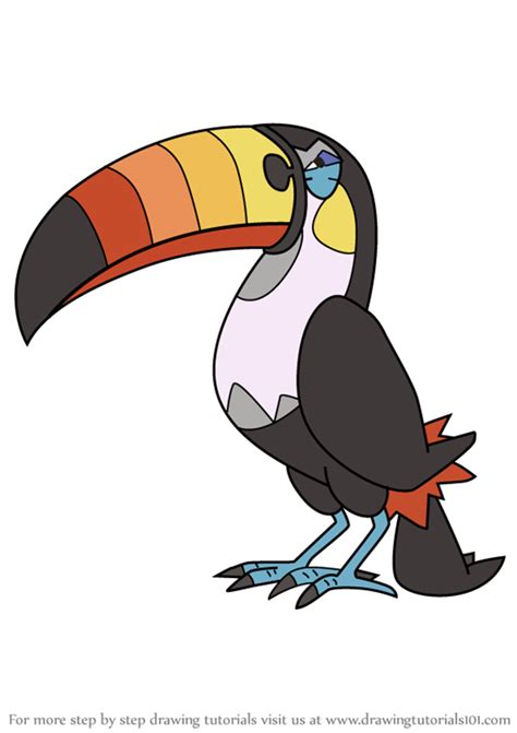 Step By Step How To Draw Toucannon From Pokemon Sun And Moon