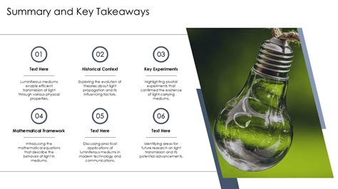 Summary And Key Takeaways Luminiferous Ppt Example St Ai Ss Ppt Example