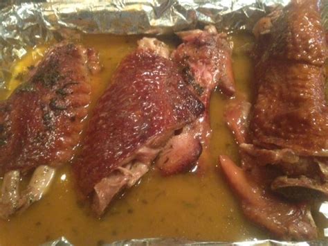 Slow Roasted Smoked Turkey Wings Creamy Wine Gravy Herbs Cindys On Line Recipe Box