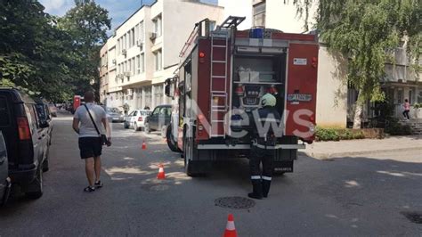 Нещо става Две пожарни отцепиха сградата на областната дирекция на МВР във Враца снимки