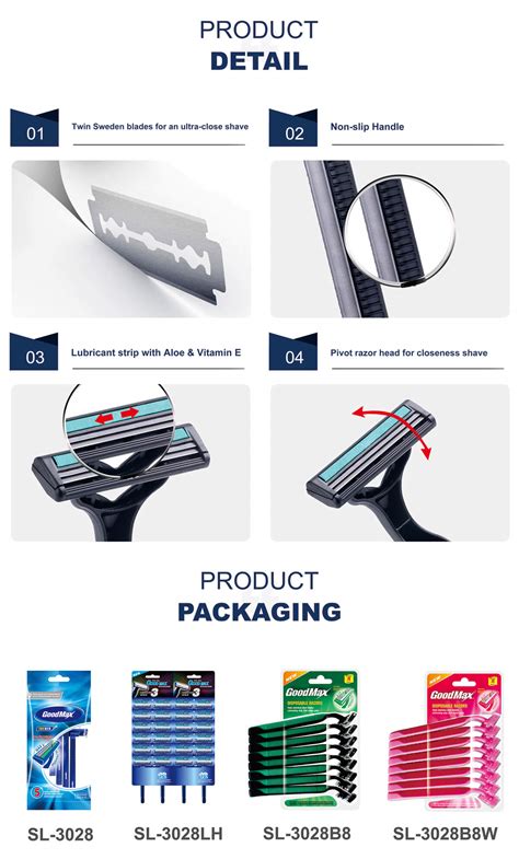 China Goodmax Removable Twin Blade Men Disposable Safety Razor Sl 3028