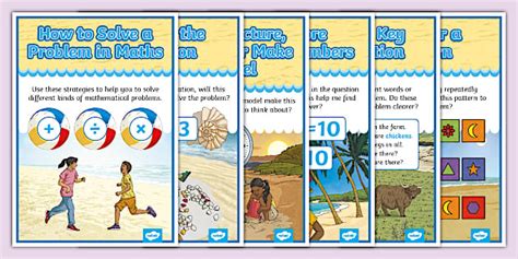 maths problem solving strategies a4 display poster twinkl