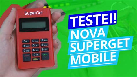 TESTEI A SUPERGET MOBILE NOVA MÁQUINA DE CARTÃO DO MERCADO YouTube