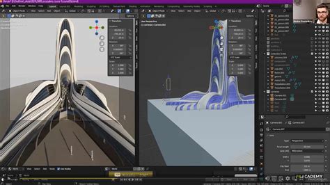 arquitectura 3d en blender