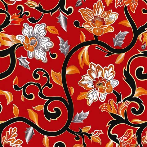 Indonesian Traditional Batik Vector Pattern Premium Ai Generated Image