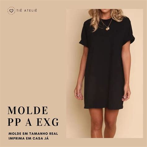 Molde Em Pdf De Vestido Camiseta Do Pp Ao Exg Elo7