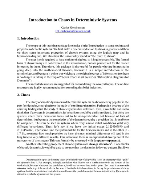 pdf introduction to chaos in deterministic systems