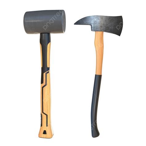 3d 렌더링 고무 망치와 도끼 도끼 벌새 고무 험머 Png 일러스트 및 Psd 이미지 무료 다운로드 Pngtree