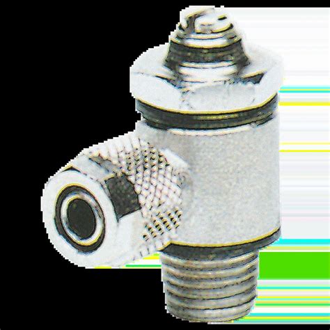 Nickel Plated Brass Quick Fit 90° Manual Flow Controller Pneumatics