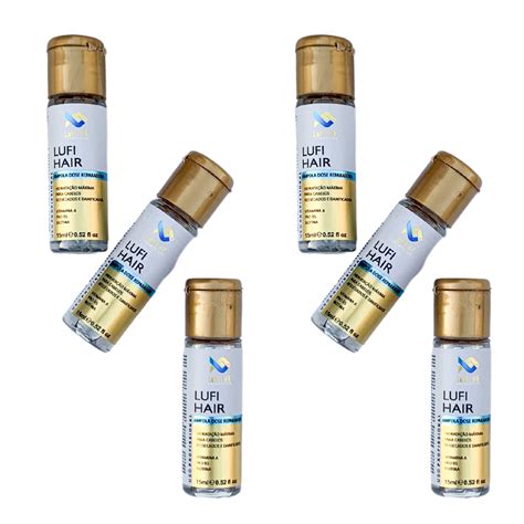 Kit 6 Ampola Dose Reparadora Da Lufi Hair Hidratação Profunda Em 15ml