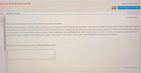 Solved Anment 32 Reflection Activity Assement Score 000