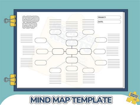 Blank Mind Map Template Printable Mind Map Planner Note Template Brainstorming Visual