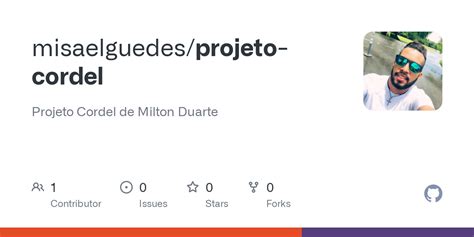 GitHub Misaelguedes Projeto Cordel Projeto Cordel De Milton Duarte