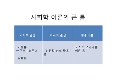현대 사회학의 흐름과 한국 사회학 사회과학