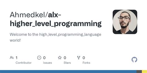 github ahmedkel alx higher level programming welcome to the high