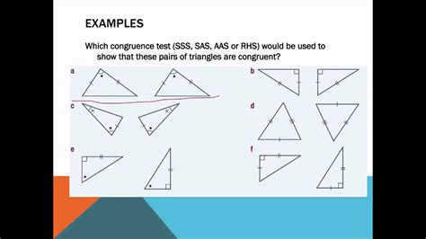 Year 9 Congruent Triangles Youtube