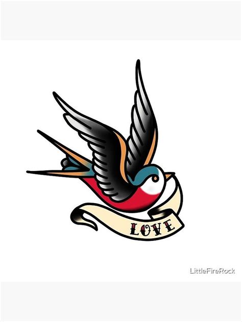 Traditional Swallow Love Photographic Print By Littlefirerock