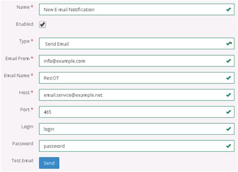 Send E Mail Tutorial Resiot Lorawan Network Server And Iot Platform
