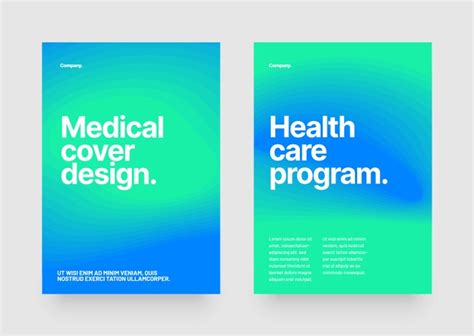 Medical Program Cover Design With Message Vector Image