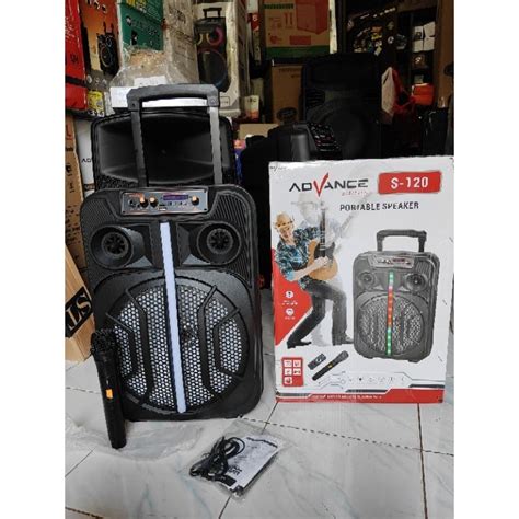 Jual Speaker Bluetooth Karaoke Portable Advance S120 Ukuran 12 Inch