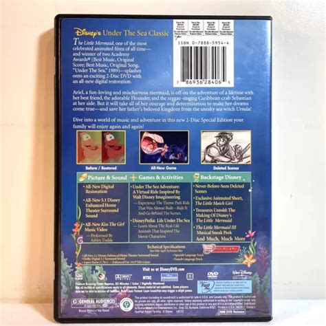The Little Mermaid Aladdin Mulan Finding Nemo Dvd Lot Disney