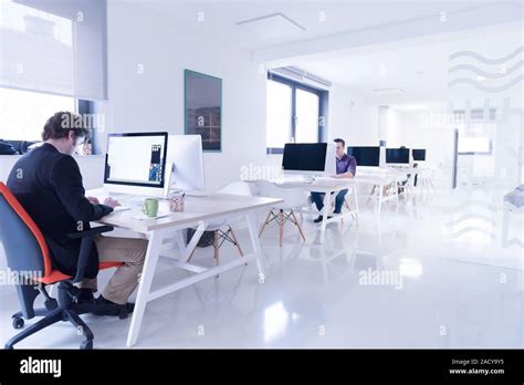 Startup Business Software Developer Working On Computer Stock Photo