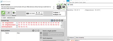 Receiving Some Strange Characters In Console Log Of Xctu When Sending