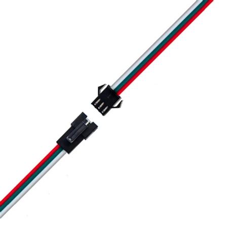 Jst Sm 3 Pin Male Female Led Connector Plug Jumper Wire Cable Assembly