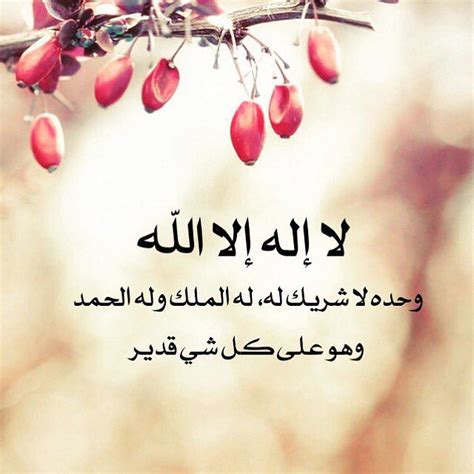 لا إله إلا الله وحده لا شريك له له الملك وله الحمد يحيي ويميت