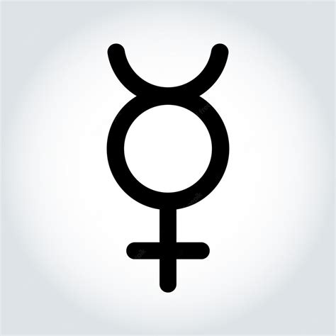 Premium Vector Silhouette Of Transgender Mercury Symbol Gender Pictogram Template Decoration