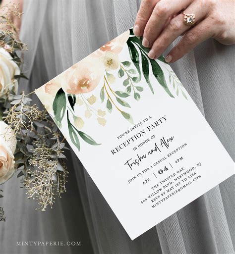Wedding Reception Invitation Templates