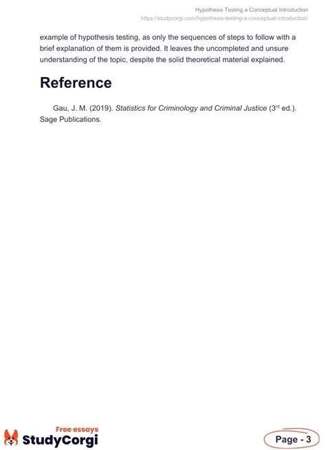 Hypothesis Testing A Conceptual Introduction Free Essay Example