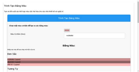 Trình Tạo Bảng Màu Tạo Các Kết Hợp Màu Sắc Hài Hòa