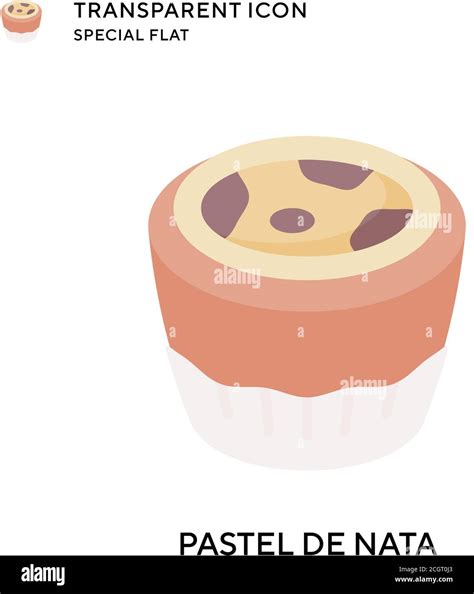 Pastel De Nata Vector Icon Flat Style Illustration Eps 10 Vector