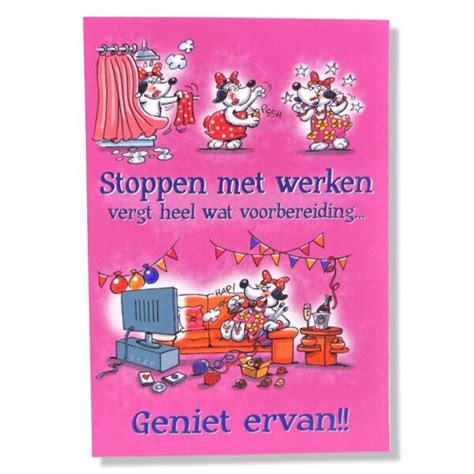 Stoppen Met Werken 17 X 11 5 Cm Gevouwen Kaart Met Envelop Cards