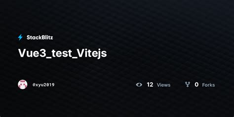 vue3 test vitejs stackblitz