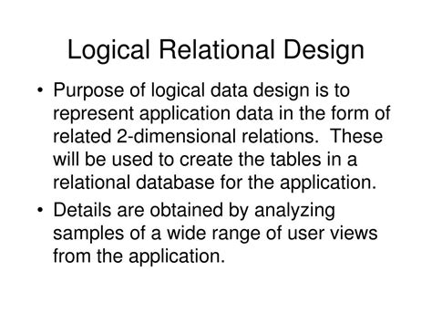 Ppt Logical Relational Database Design Powerpoint Presentation Free