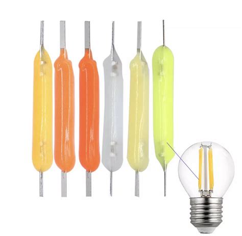 10pc 3v Led 100ma 20mm Red Silicone Filament Diy Led Light Emitting Di Sm Components