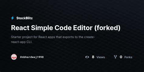 React Simple Code Editor Forked StackBlitz