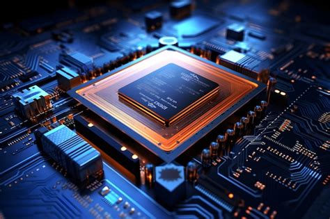 Premium Ai Image Computer Cell Phone Micro Chips Motherboard Data Ram Circuitry Processor