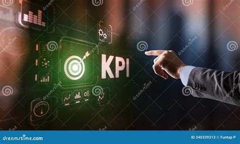 Kpi Key Performance Indicator Business Internet Technology Concept On Virtual Screen Stock