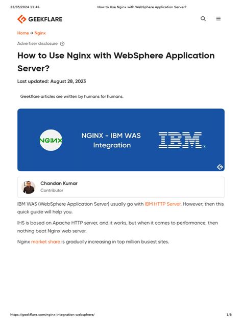 How To Use Nginx With Websphere Application Server Pdf Load Balancing Computing Networking