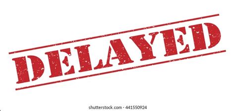 Delayed Vector Stamp On White Background Stock Vector Royalty Free
