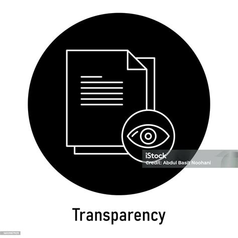 Transparency Gdpr Icon Open Data Practices Data Openness Symbol Gdpr
