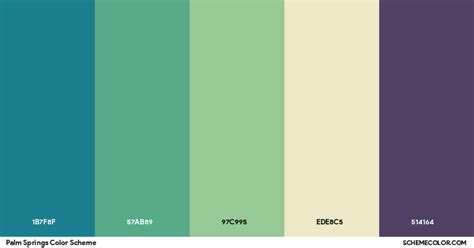 Palm Springs Color Scheme Palettes
