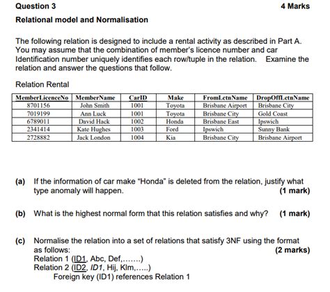 Solved Data Modelling Questions Answer All Questions From
