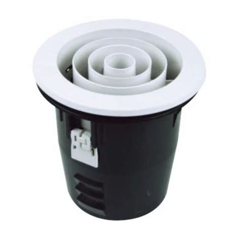 Color Coated 150 Mm Black Round Jet Diffuser For Commercial Shape