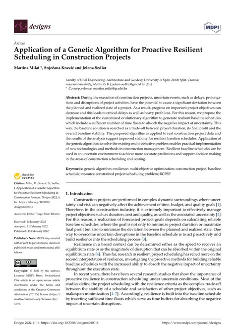 pdf application of a genetic algorithm for proactive resilient